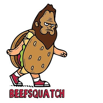 "Beefquatch" Sticker for Sale by Baarter | Redbubble