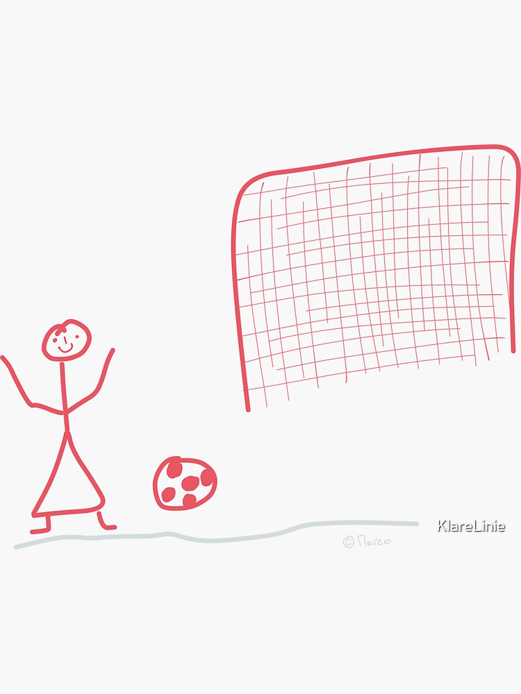 "Soccer woman girl stick figure club sport hobby" Sticker for Sale by ...