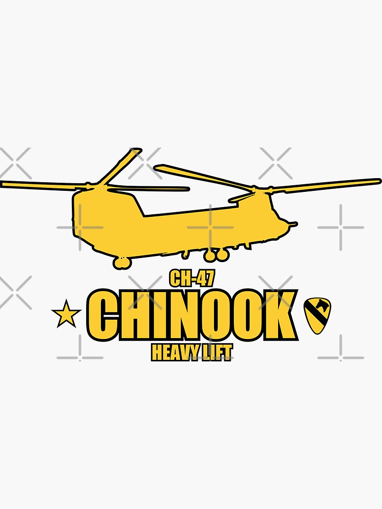 "CH-47 Chinook Air Cav" Sticker for Sale by StrongVlad | Redbubble