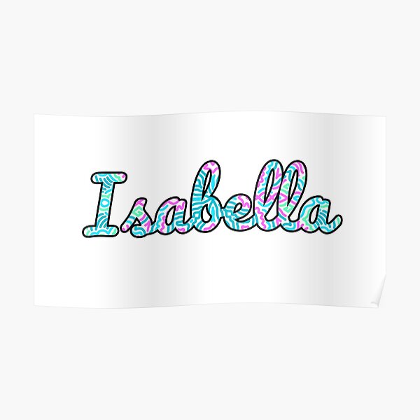 "Isabella Handwritten Name" Poster for Sale by inknames | Redbubble