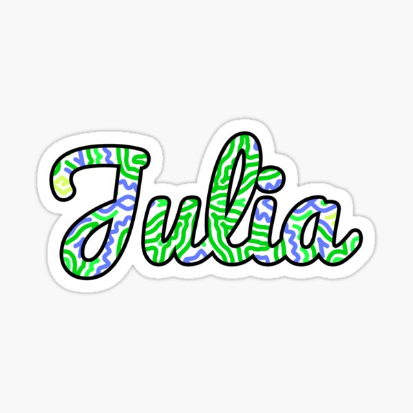 "Julia Handwritten Name" Sticker for Sale by inknames | Redbubble