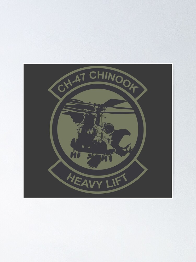 "CH-47 Chinook Patch" Poster for Sale by StrongVlad | Redbubble