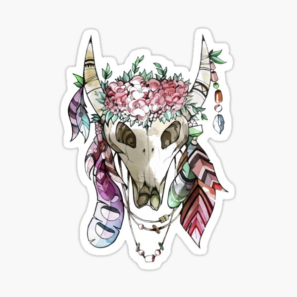 "Animal Skull" Sticker for Sale by Positiffy | Redbubble
