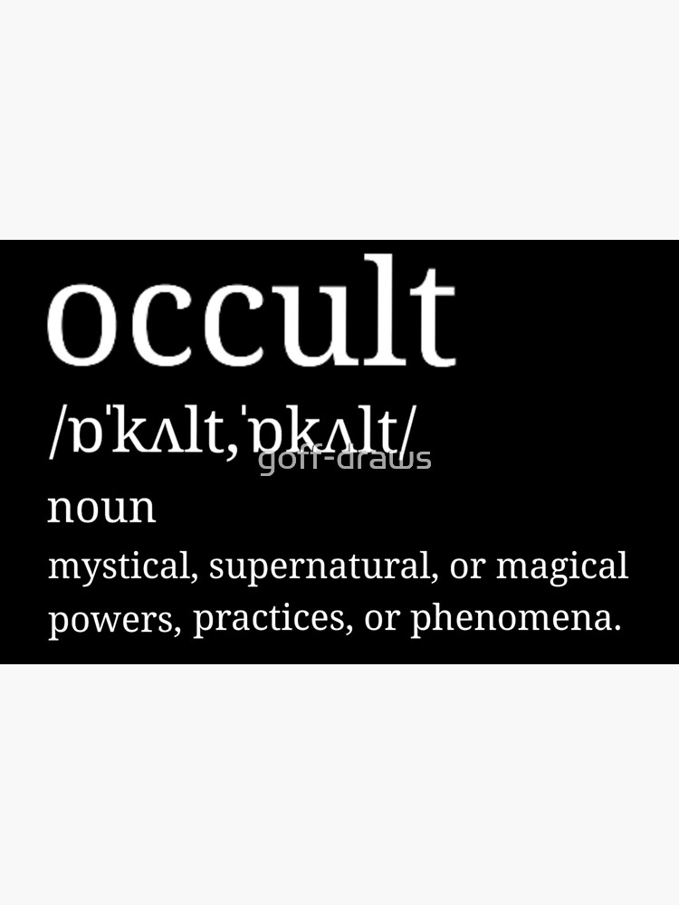 "Occult Definition " Poster by goff-draws | Redbubble