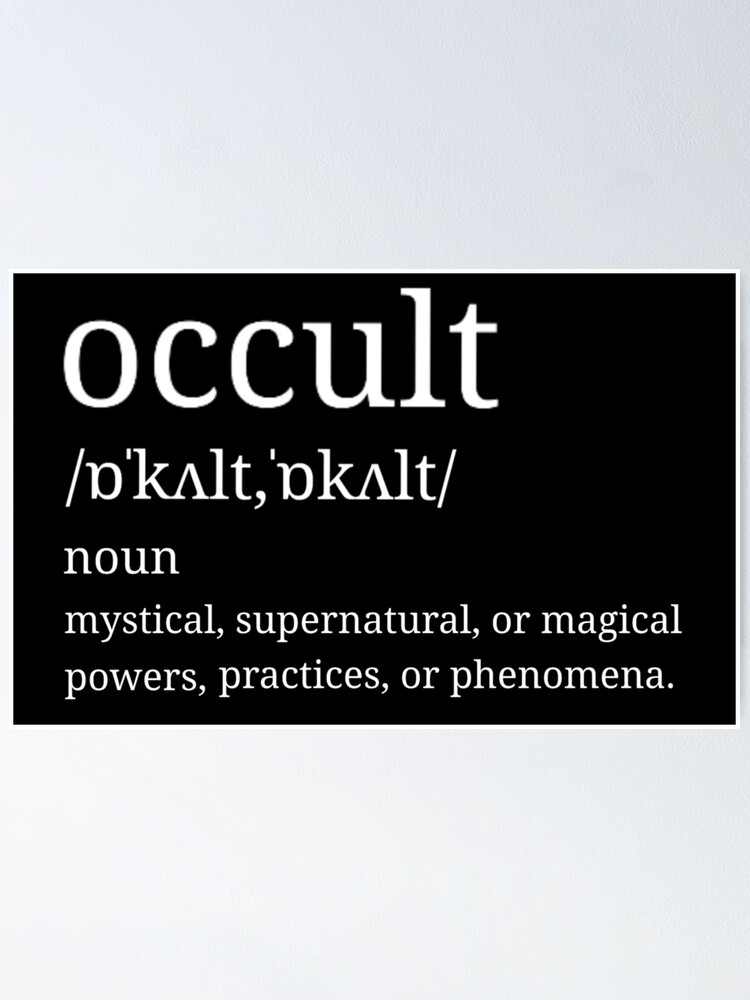 "Occult Definition " Poster by goff-draws | Redbubble