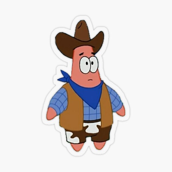 "Cowboy Patrick Sticker" Sticker by Chloeistrash | Redbubble