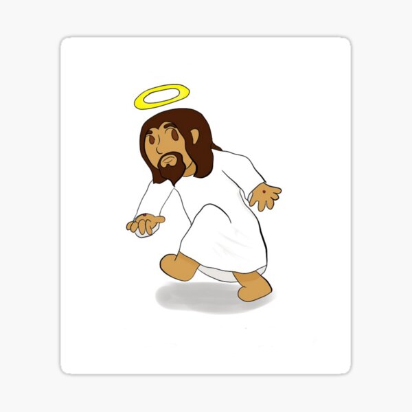 "Sneaky Jesus" Sticker for Sale by funk-machine | Redbubble