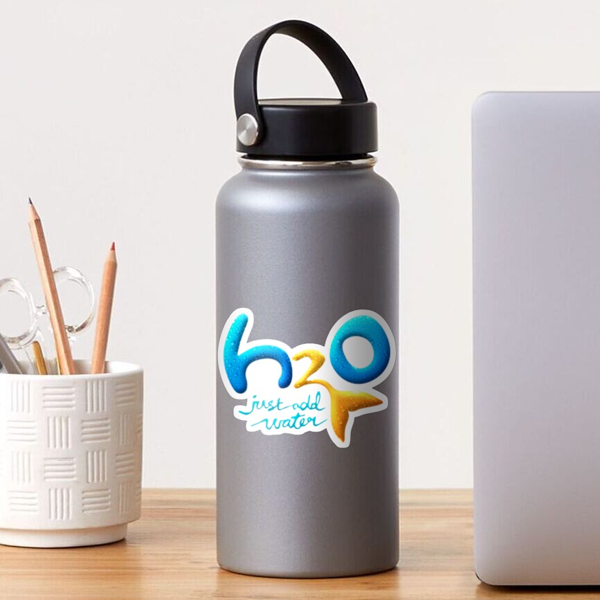 "h2o just add water logo" Sticker for Sale by celineberge | Redbubble