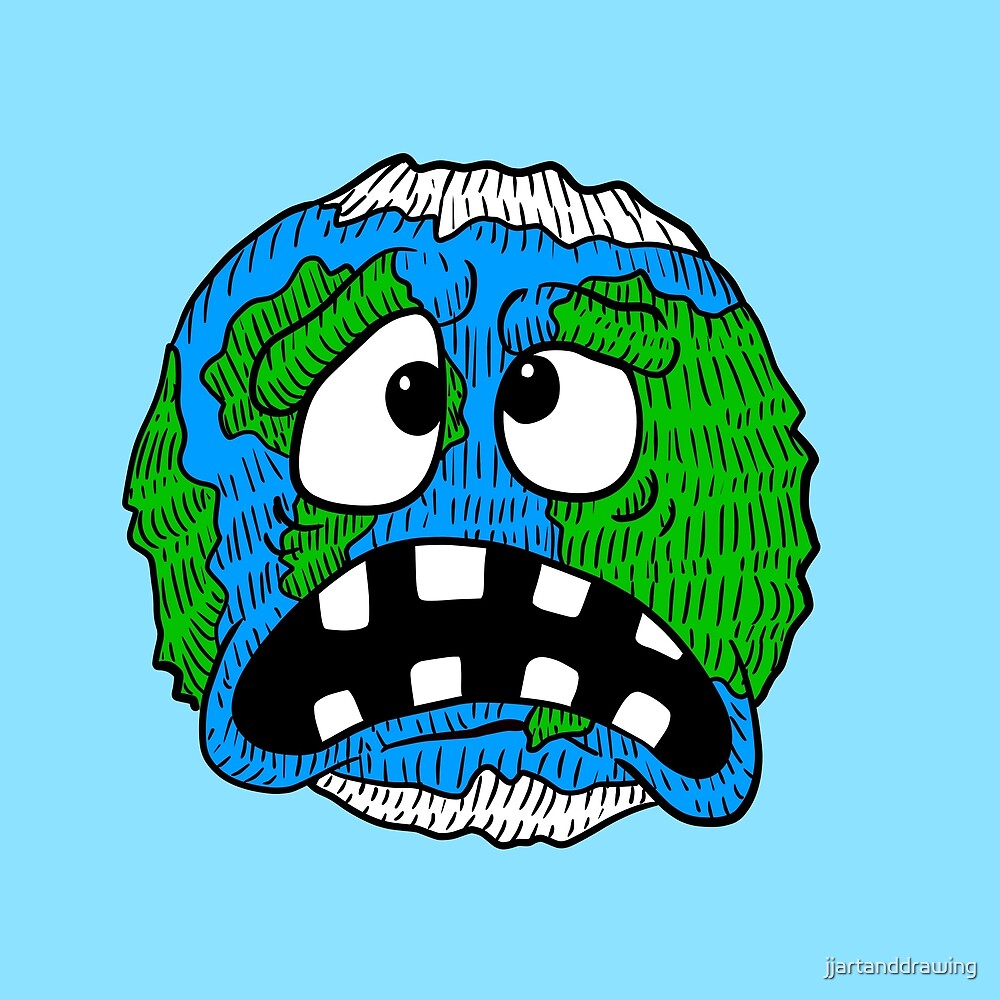 "scared earth. environment and pollution. " by JJ ADX | Redbubble