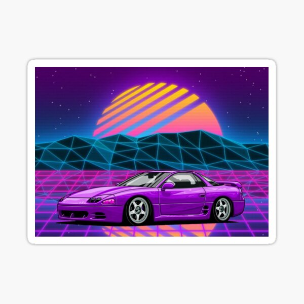 "Synthwave 3000GT" Sticker for Sale by Mitsudesign | Redbubble