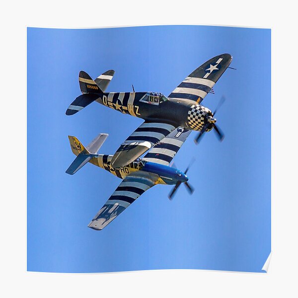 "TP-47D "Snafu" & P-51C "Princess Elizabeth"" Poster by oscar533 ...