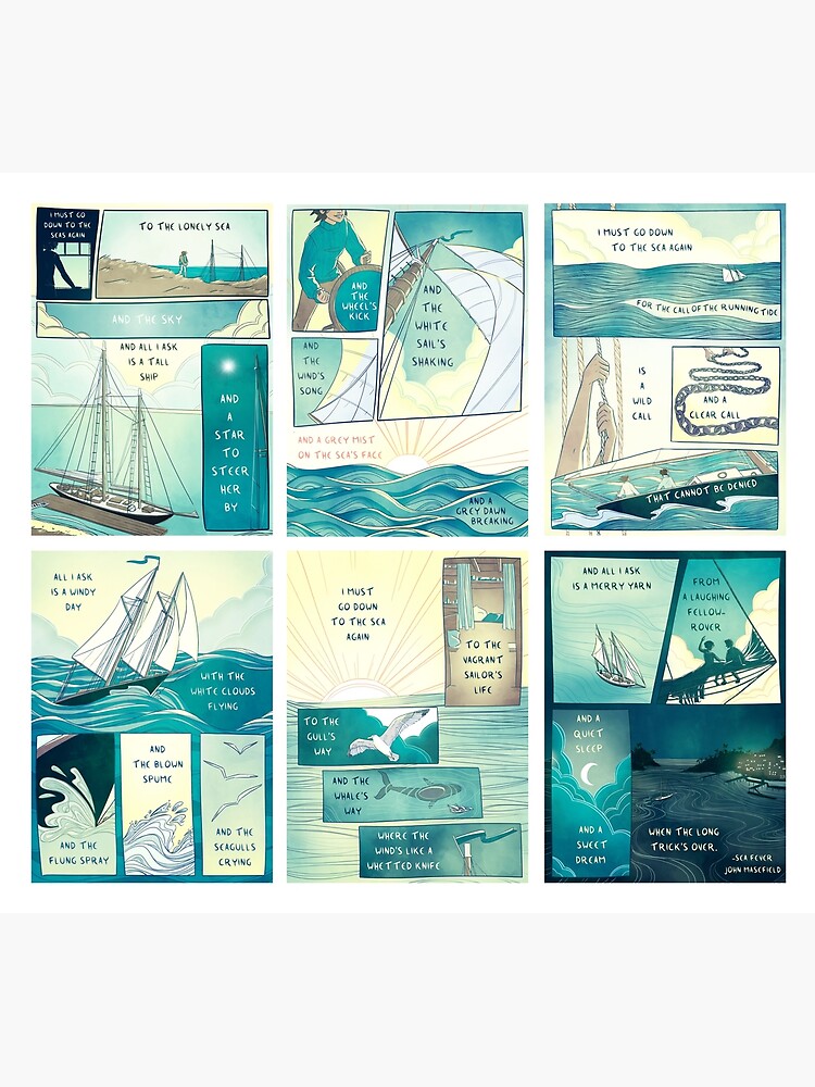 "Sea Fever - Horizontal/With White Space" Poster for Sale by ...