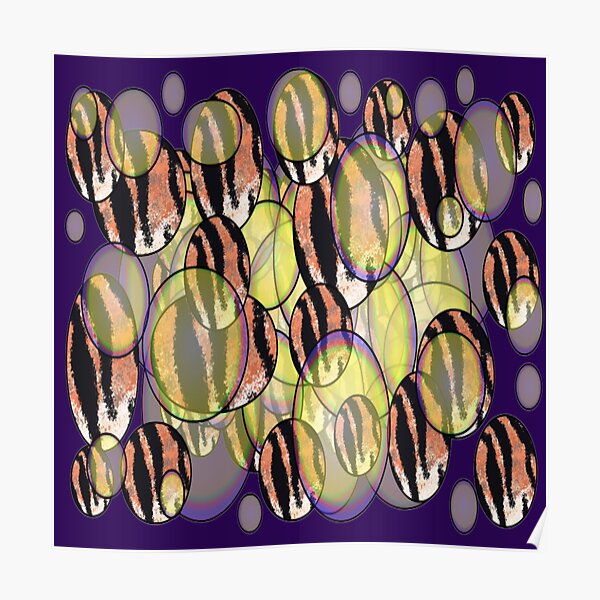 "Tiger Bubbles 001" Poster by dobatonga | Redbubble
