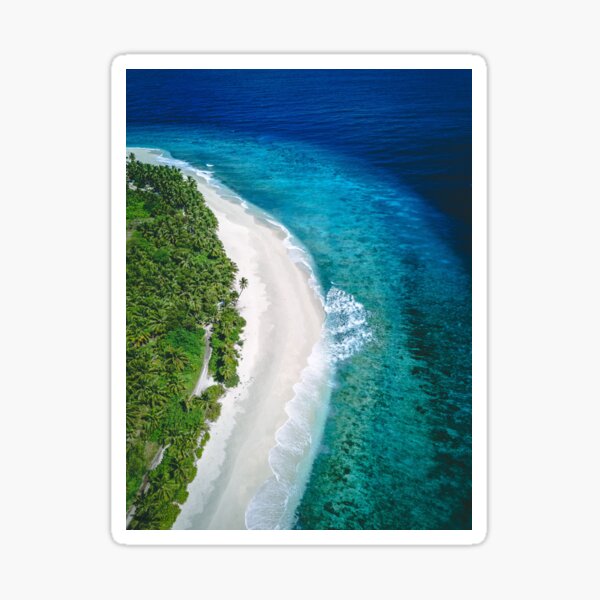 "Tropical Maldives Ocean Island" Sticker by newburyboutique | Redbubble