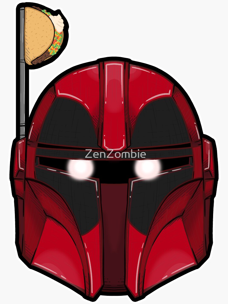 "Mando with a Mouth" Sticker by ZenZombie | Redbubble