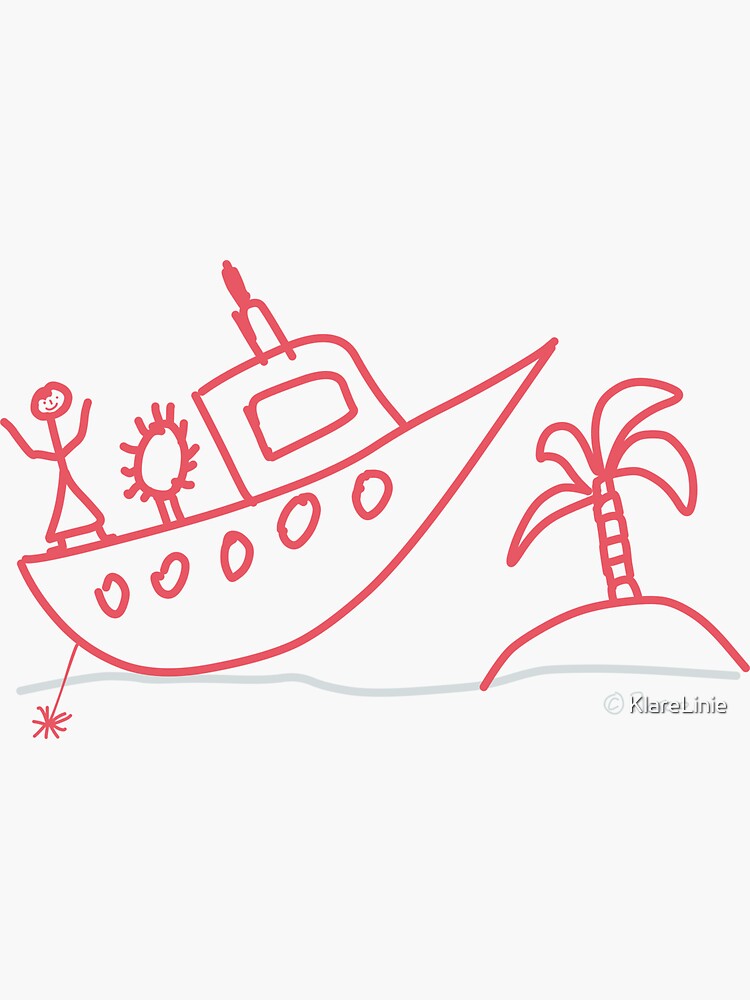 "Ship Captain Sea Stick Figure Occupation Woman Fun Vacation" Sticker ...