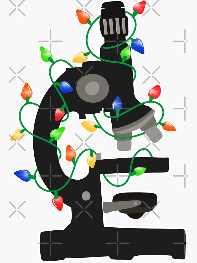 "Christmas Microscope" Sticker for Sale by Lindsey23art | Redbubble