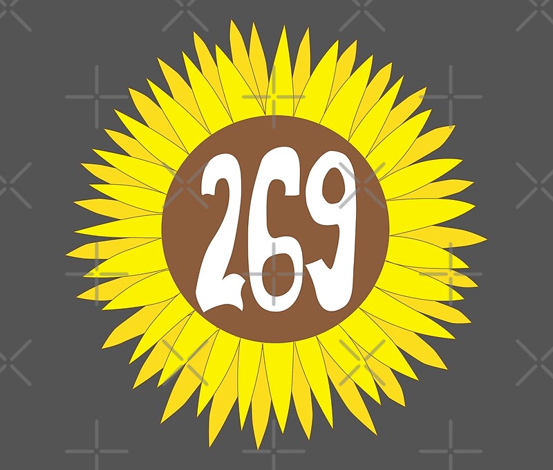 "Hand Drawn Michigan Sunflower 269 Area Code" by itsrturn | Redbubble