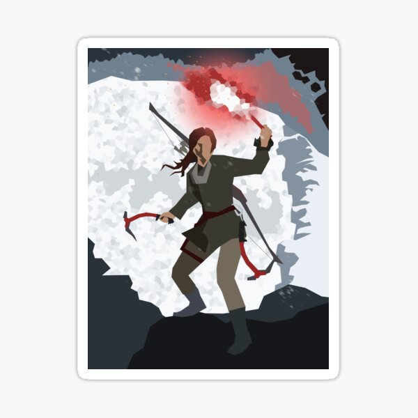 "RISE OF THE TOMB RAIDER Poster" Sticker for Sale by AndrewHaagArt ...