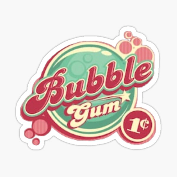 "bubble gum" Sticker for Sale by olivialaidlaq7 | Redbubble