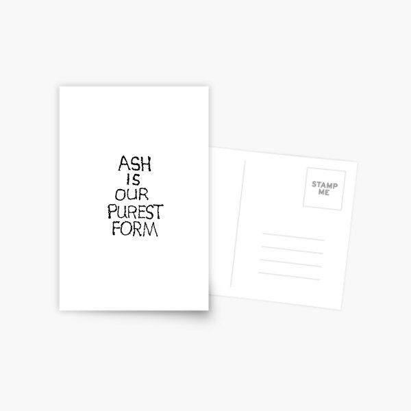 "Ash Is Our Purest Form Lil Peep" Postcard by tarynwalk | Redbubble
