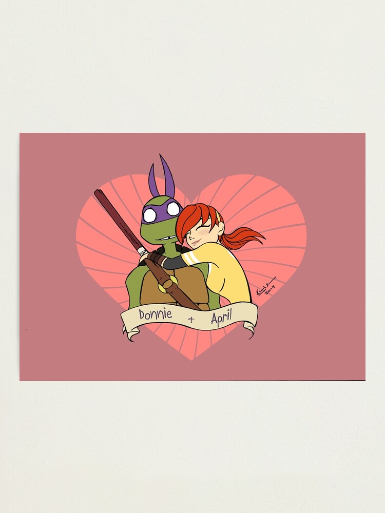 Lámina fotográfica «TMNT - Apritello - Donatello y April O'Neil» de ...