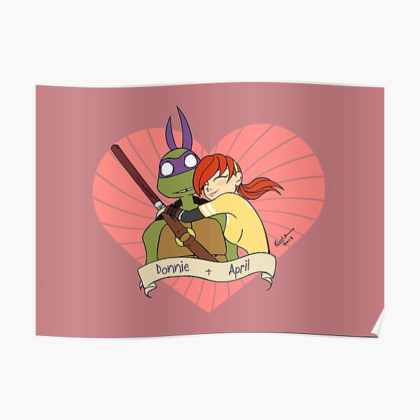 "TMNT - Apritello - Donatello and April O'Neil" Poster by Artaith-21 ...