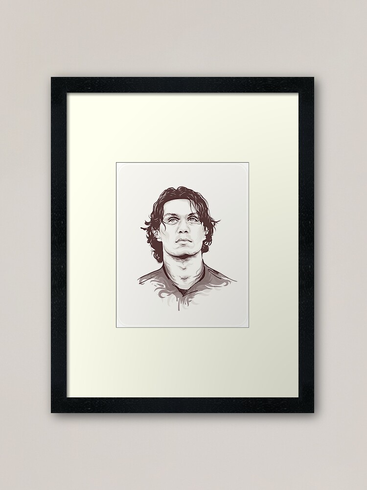"Maldini The Milan & Italian Legend" Framed Art Print for Sale by kokku ...