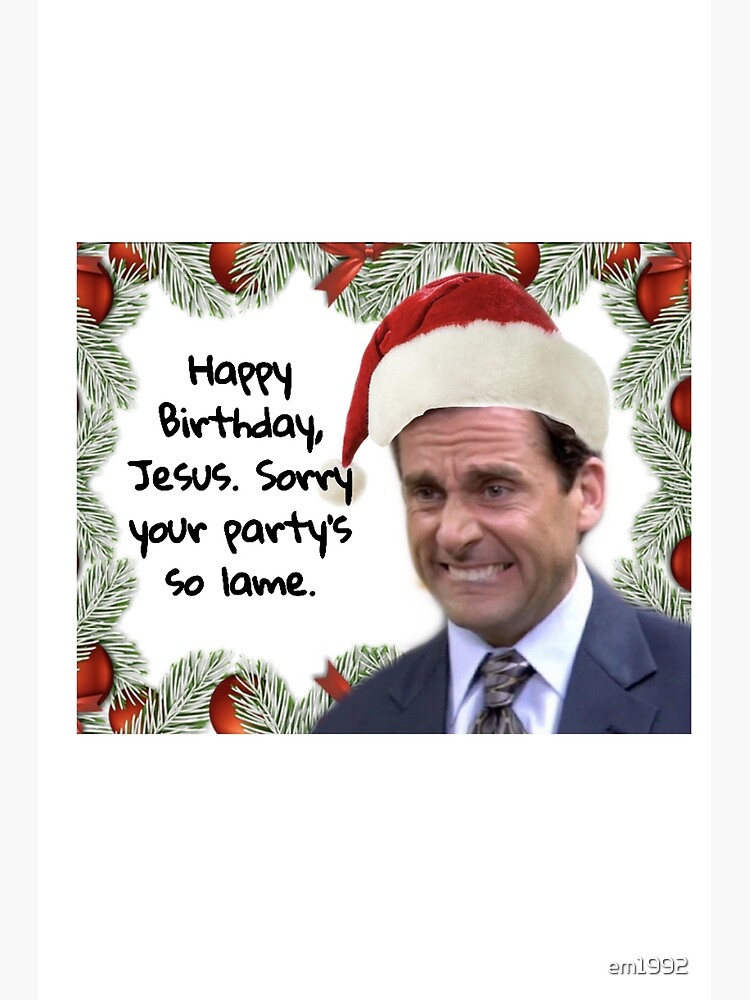 "Michael Scott Christmas Card" Poster for Sale by em1992 | Redbubble