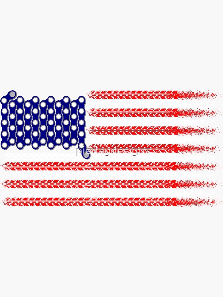 "Bike USA Flag" Sticker for Sale by piedaydesigns | Redbubble