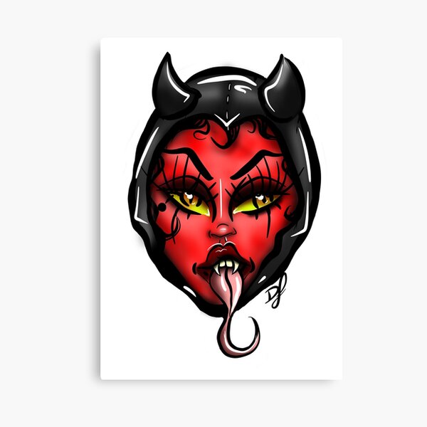 "Devilishly devious" Canvas Print by Dollfacedesigns | Redbubble