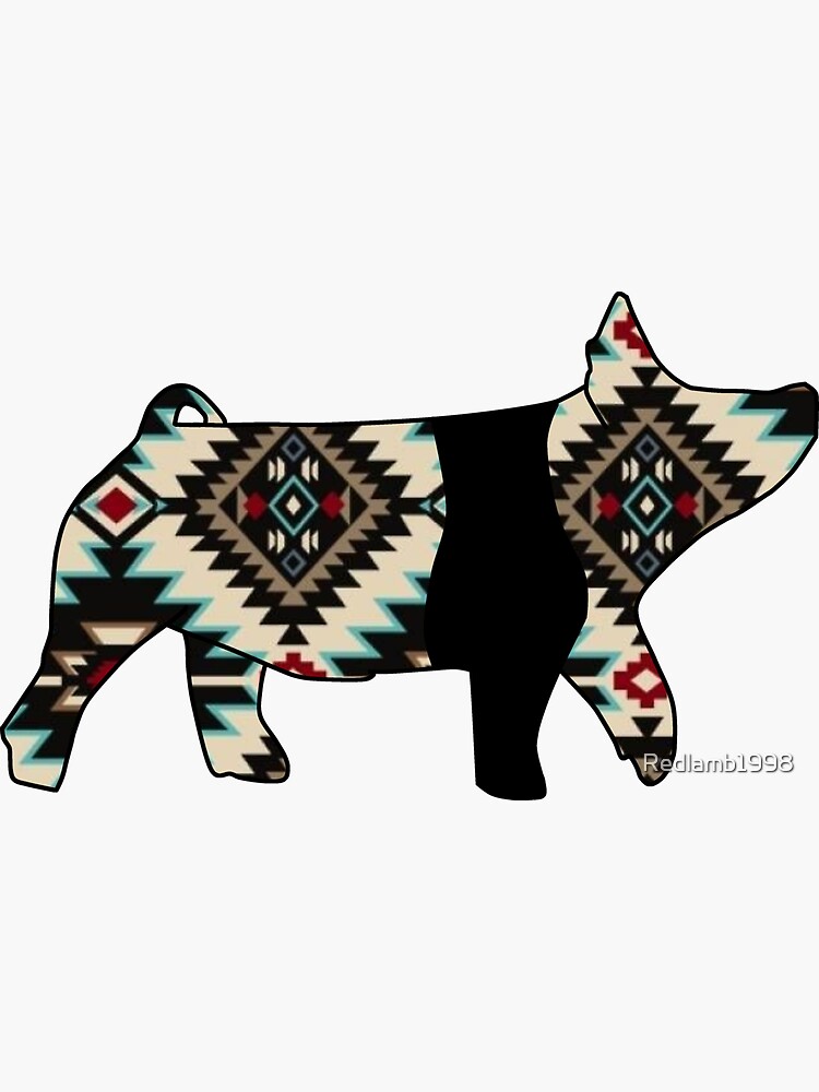 "Western show pig 2" Sticker for Sale by Redlamb1998 | Redbubble