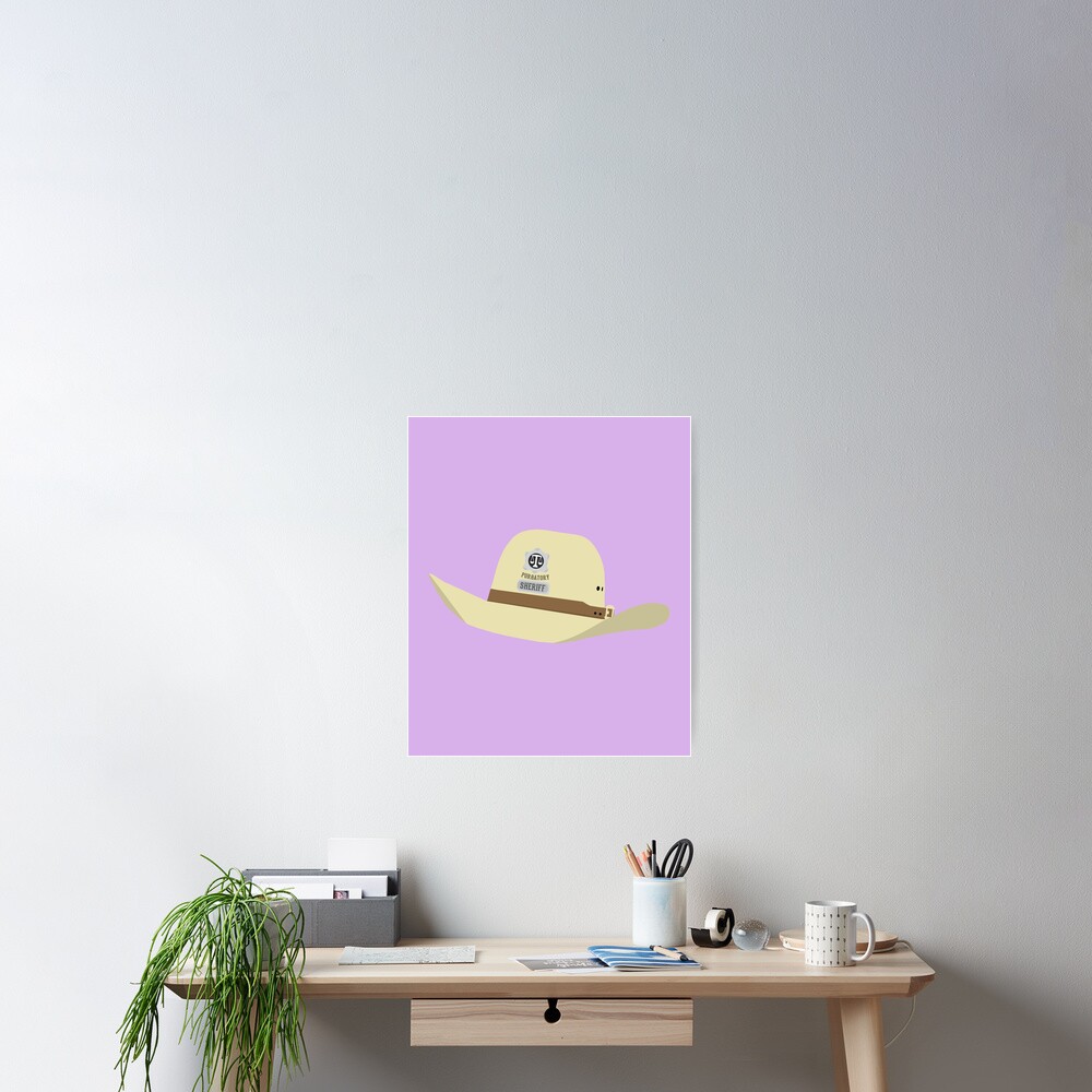 " Nicole Haught Sheriff Hat (Purple Background) - Wynonna Earp" Poster ...