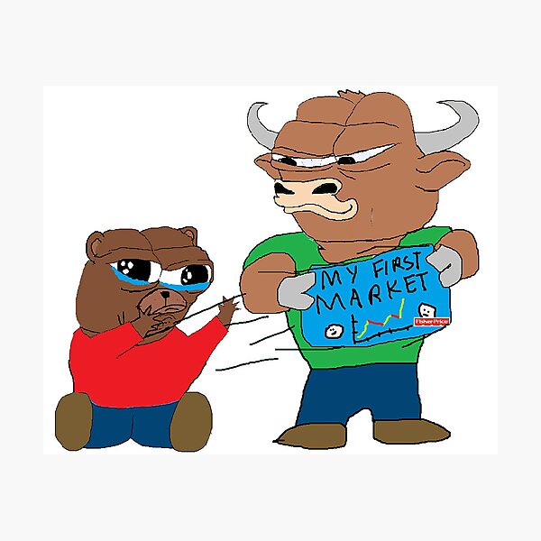 "Pepe Bear and Bull Market Meme" Photographic Print for Sale by ...