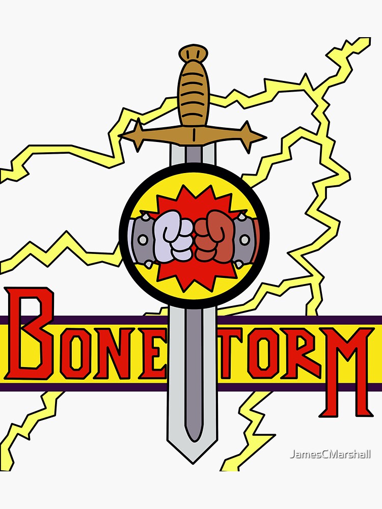 "BoneStorm clear" Sticker for Sale by JamesCMarshall | Redbubble