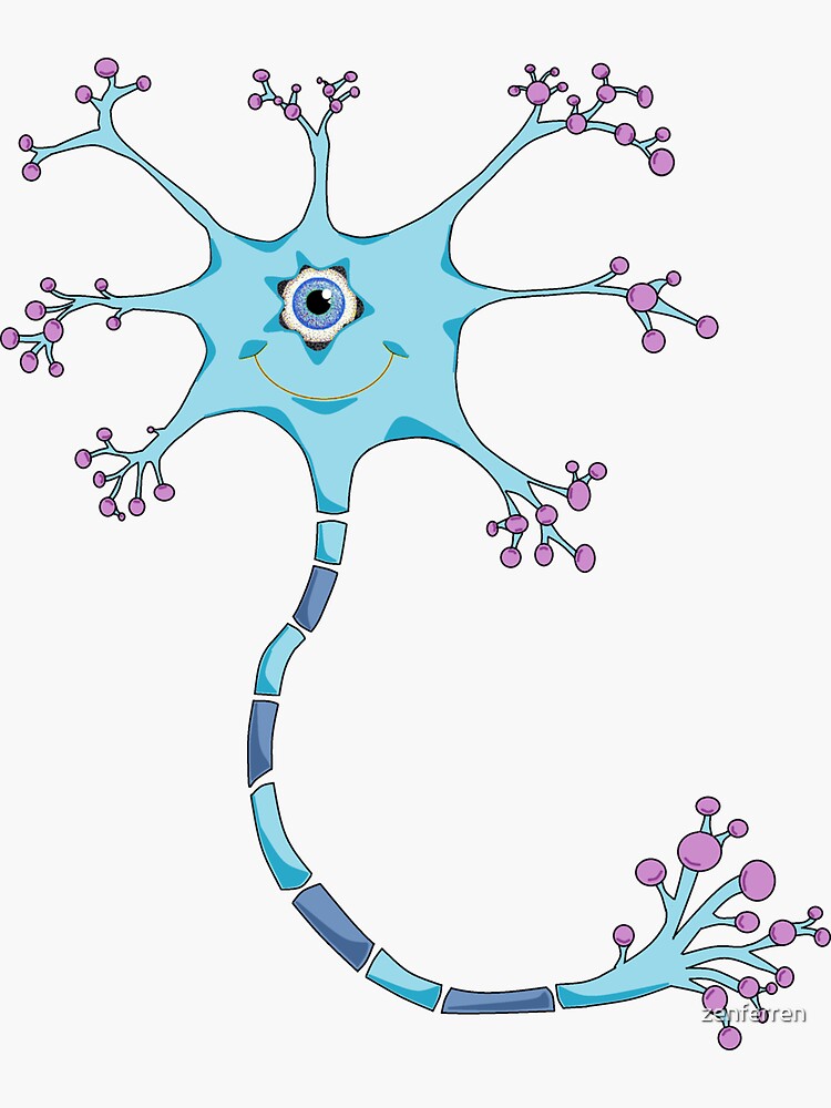 "Happy Neuron" Sticker for Sale by zenferren | Redbubble