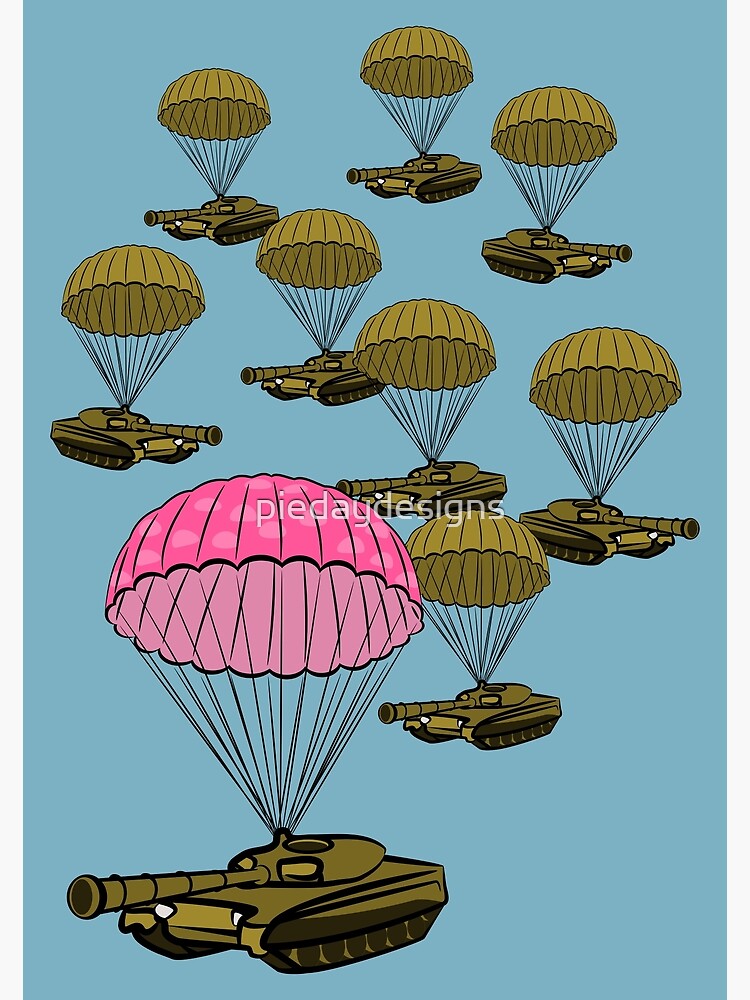 "Tank Parachute" Poster by piedaydesigns | Redbubble