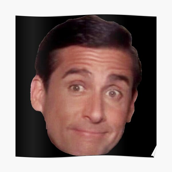 "michael scott the office smile" Poster for Sale by calamity02 | Redbubble