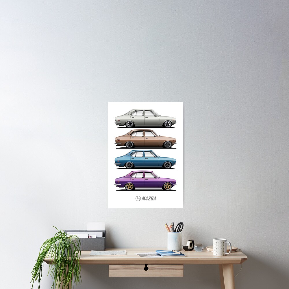 "Mazda RX2 set" Poster for Sale by kanseigazou | Redbubble
