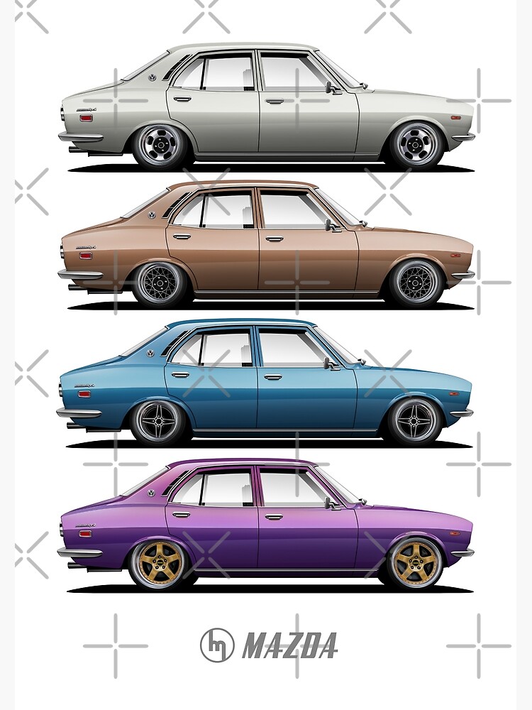 "Mazda RX2 set" Poster for Sale by kanseigazou | Redbubble