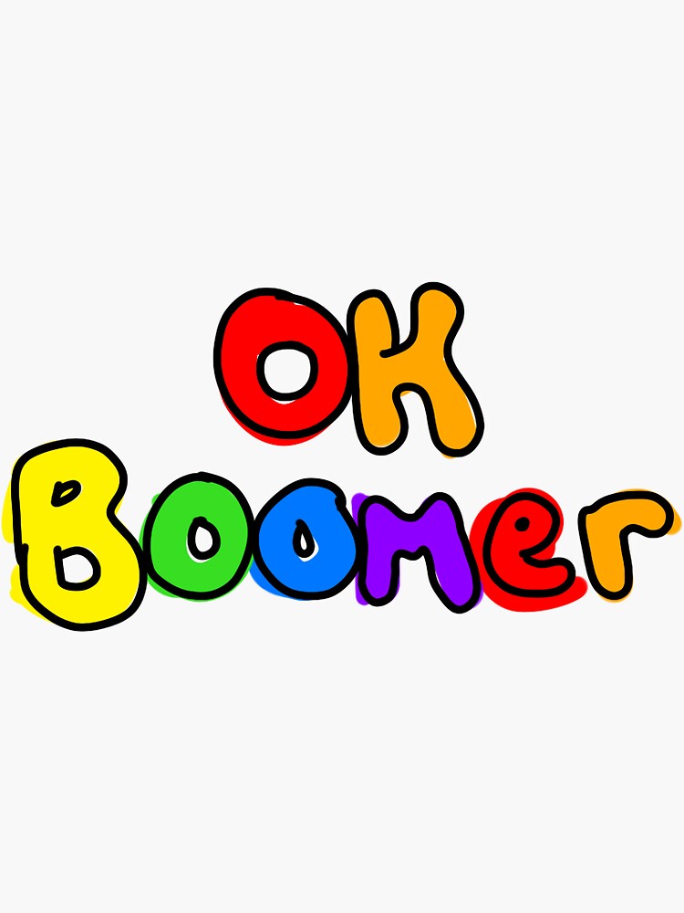 "OK Boomer - Pride" Sticker by Bay7 | Redbubble
