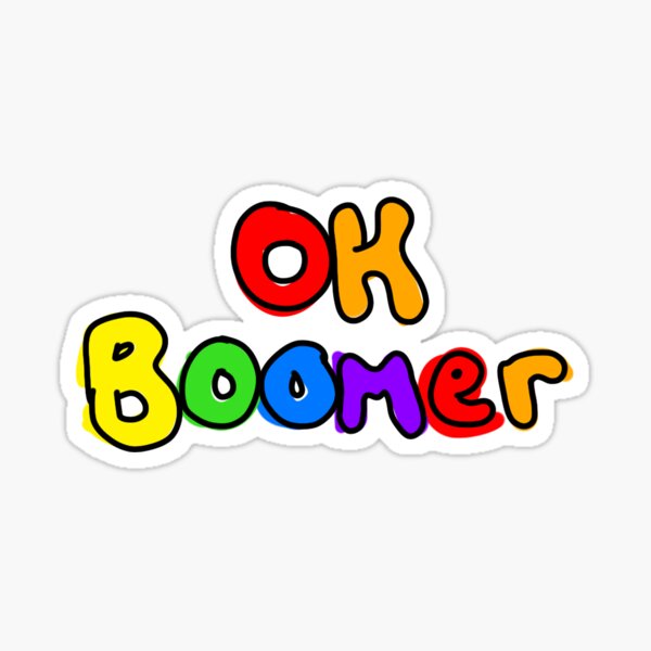 "OK Boomer - Pride" Sticker by Bay7 | Redbubble