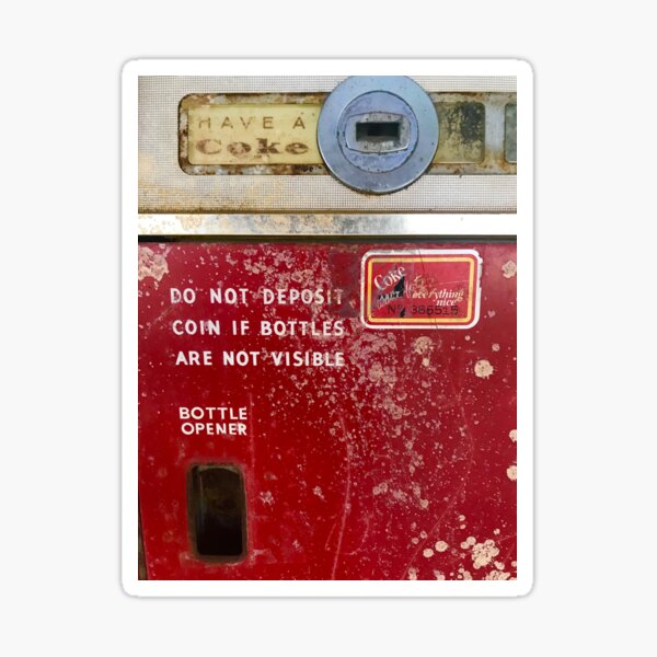 Vintage Coke Machine Stickers | Redbubble