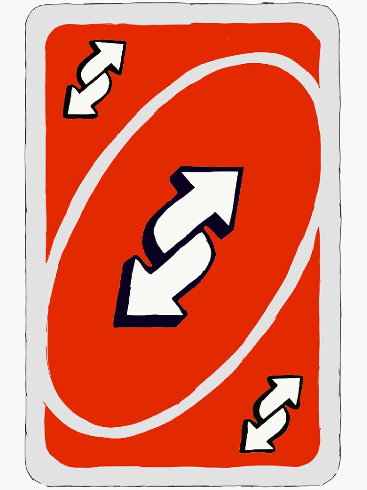 "Red UNO Reverse Card" Sticker for Sale by mezziee | Redbubble
