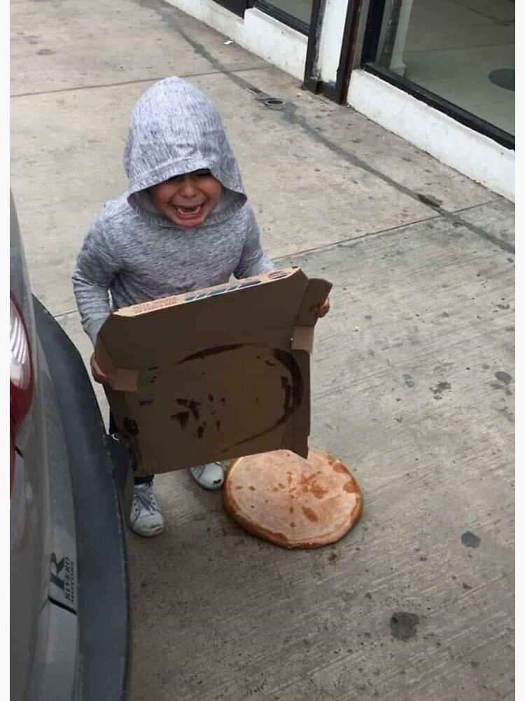 "Sad kid dropped pizza" Art Board Print for Sale by CultureClass ...