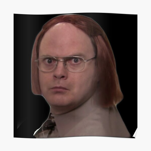 "the office dwight schrute meredith wig" Poster by calamity02 | Redbubble