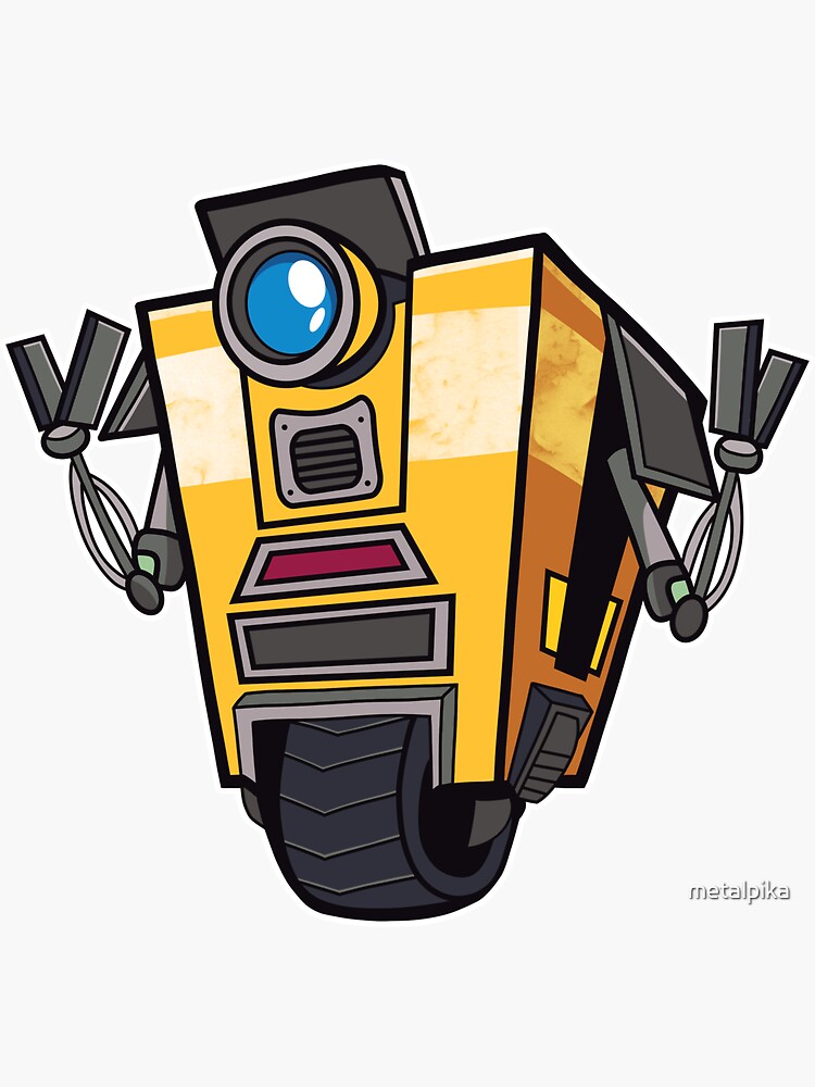 "Claptrap" Sticker for Sale by metalpika | Redbubble