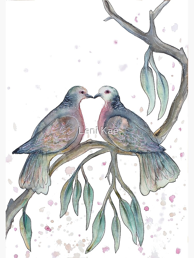 "Two Turtle Doves" Art Print for Sale by lenikae | Redbubble