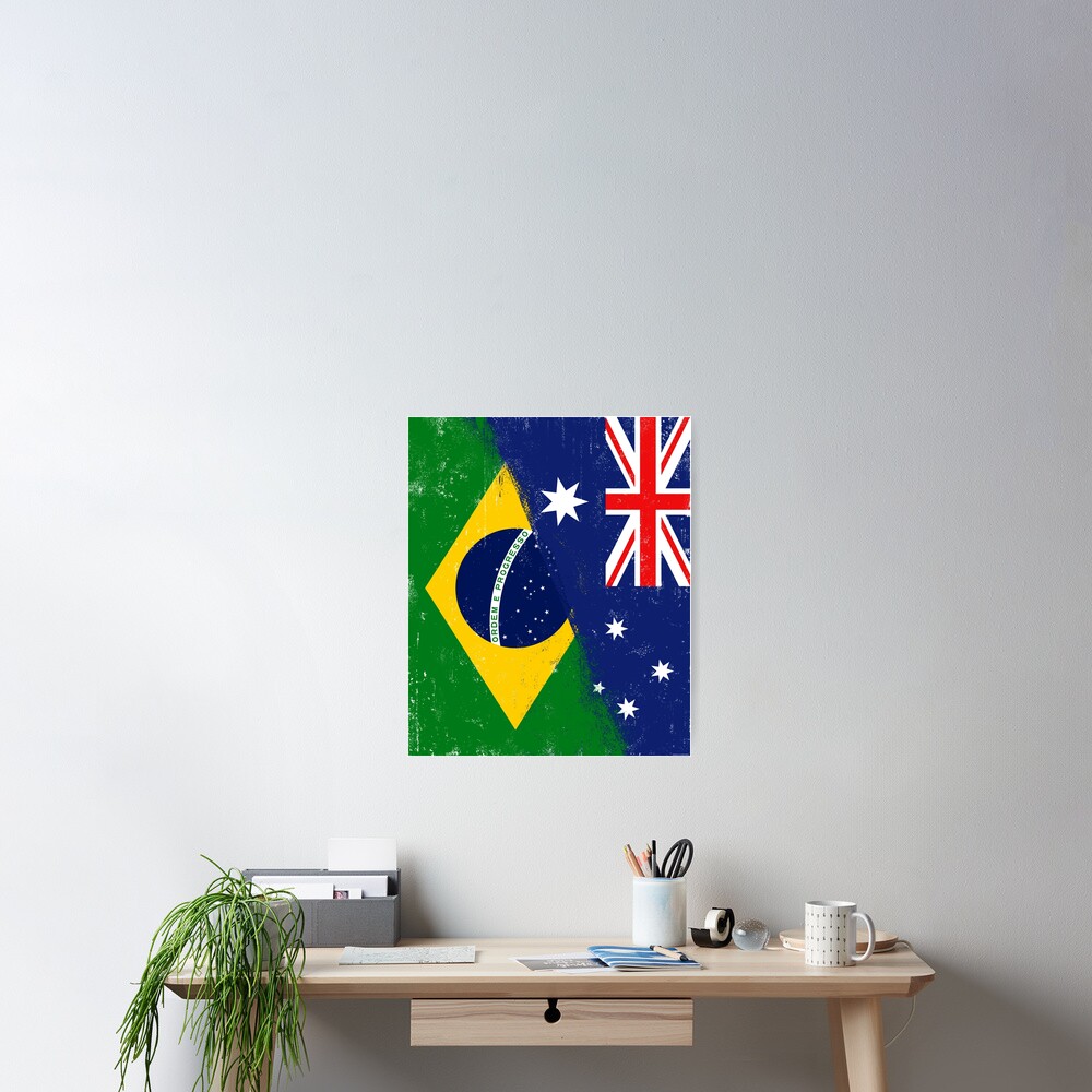 "Australia and Brazil Mix, Brazilian and Australian Flags, Banderas de ...