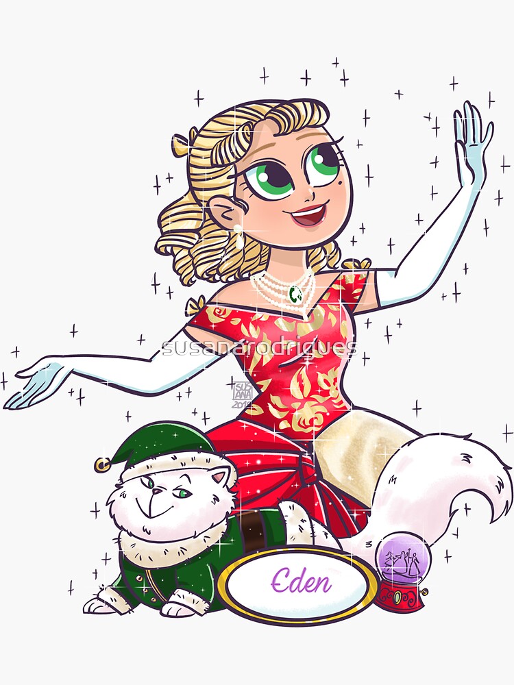 Eden From Barbie In The Christmas Carol Sticker For Sale By Susanarodrigues Redbubble